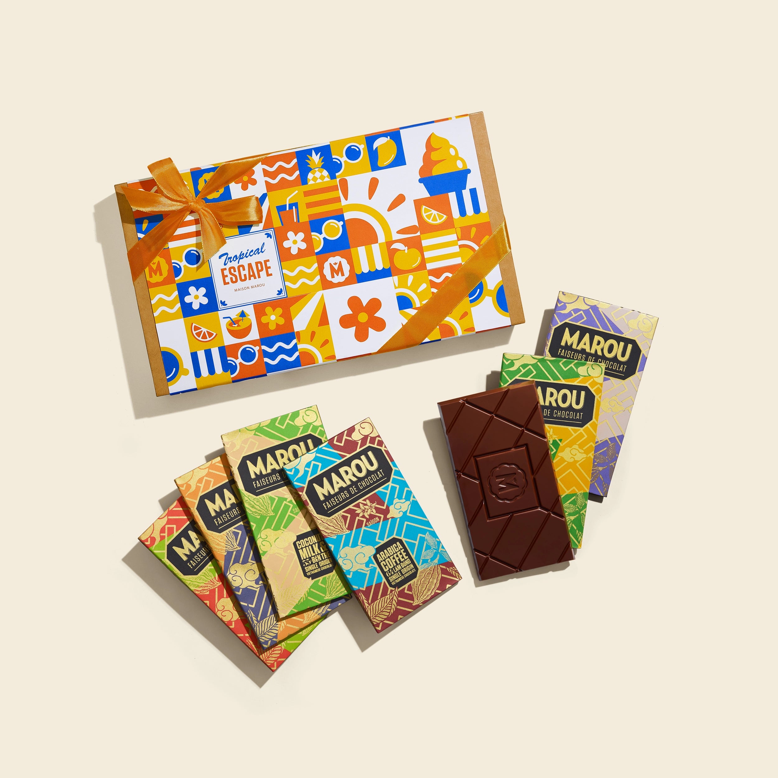 6 Flavors Of Vietnam Chocolate Bars Gift Box - Tropical Escape Edition ...