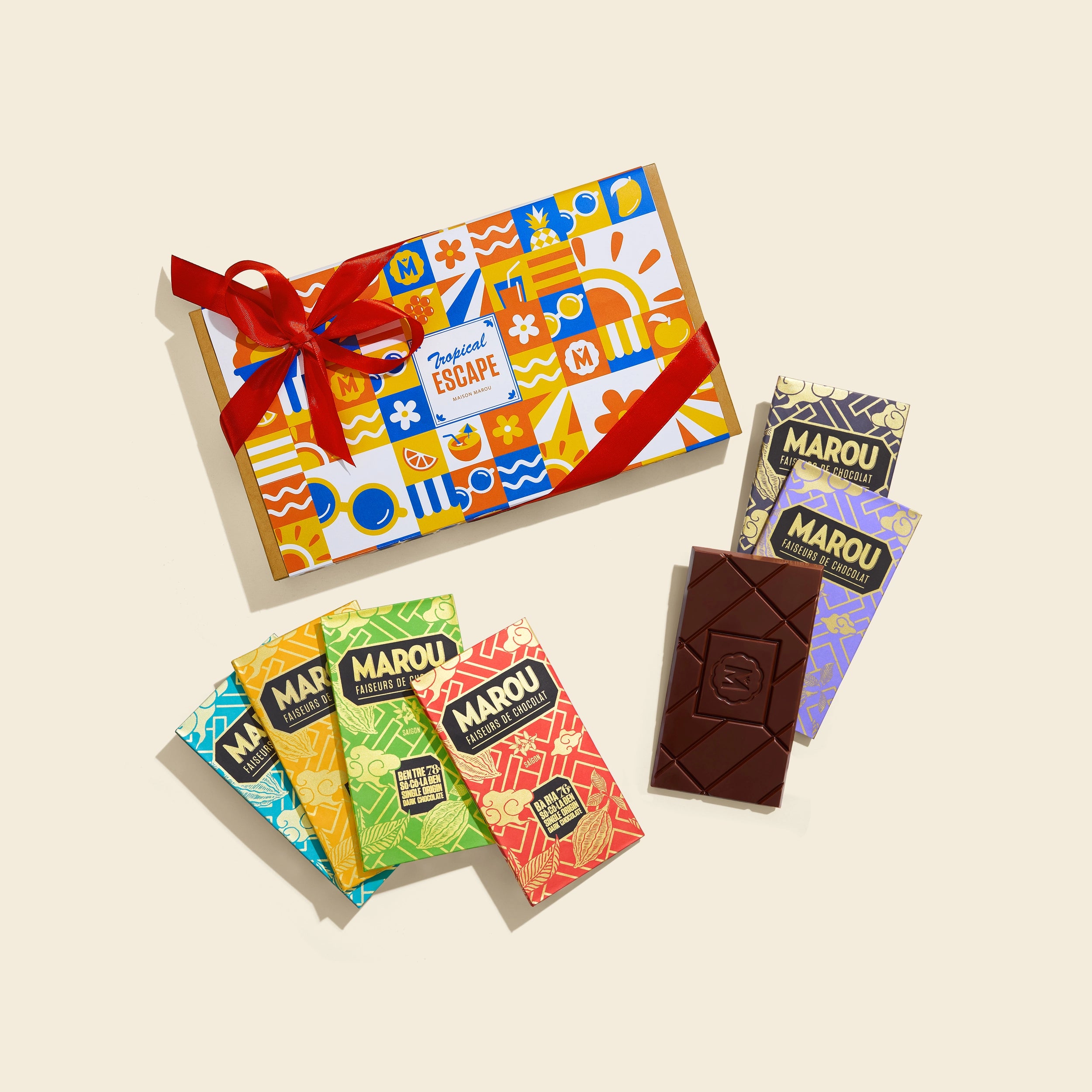 6 Single Origin Chocolate Bars Gift Box - Tropical Escape Edition ...