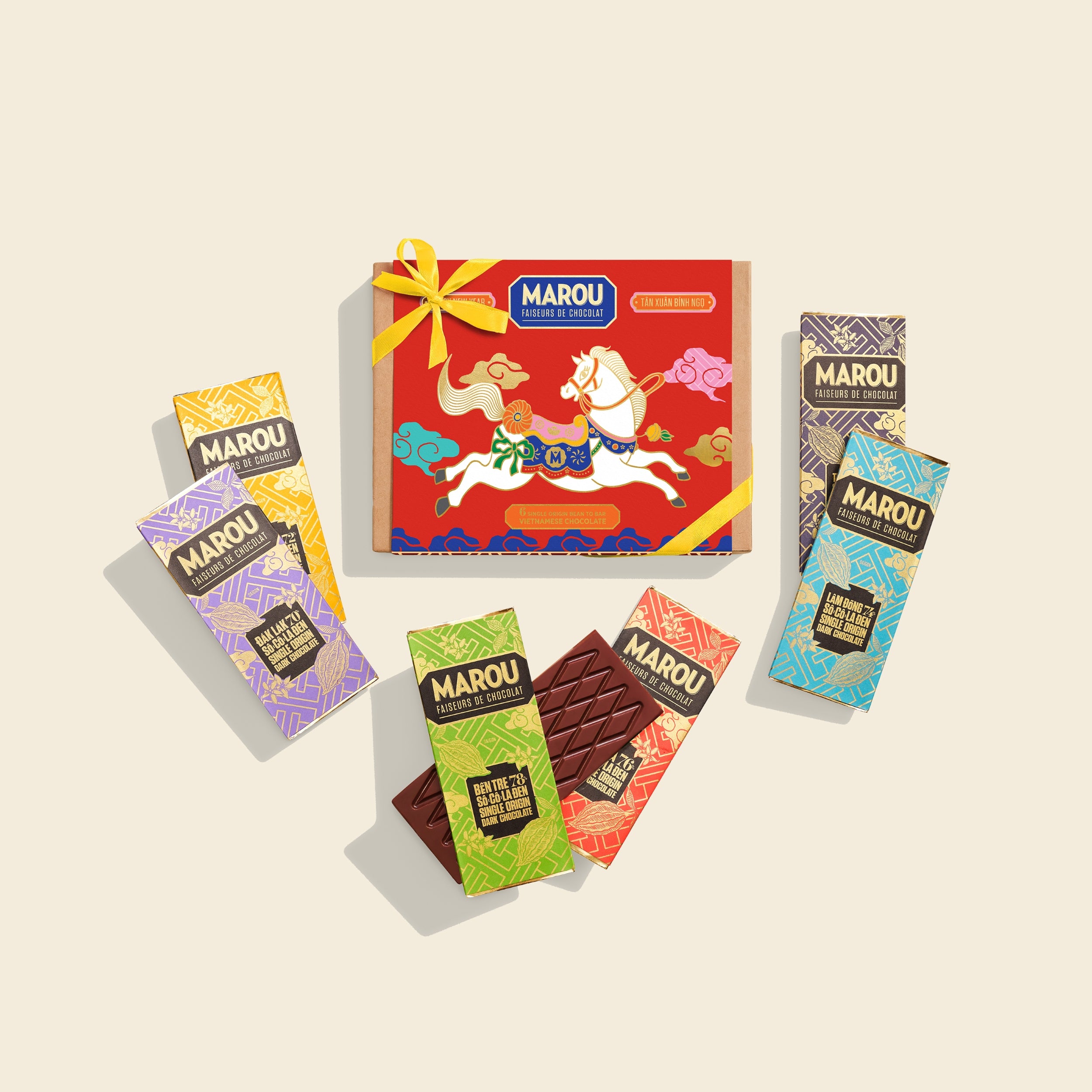 6 Single Origin Mini Bars Gift Box - Tet Edition – Maison Marou