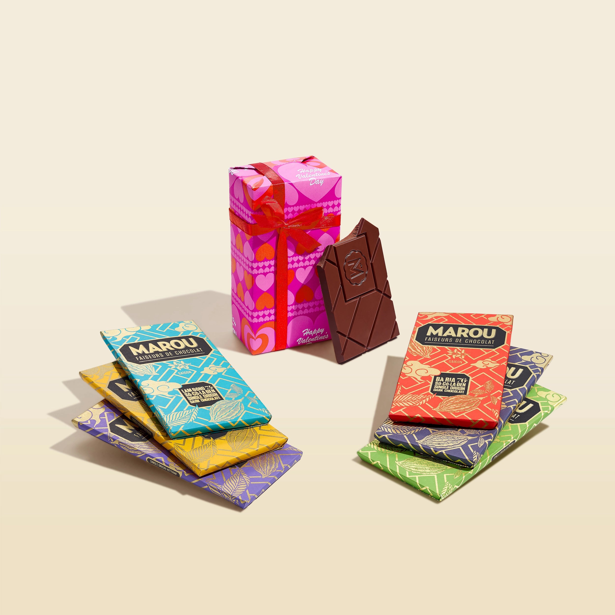 Set Of 6 Single Origin Chocolate Bars - Valentine Edition – Maison Marou